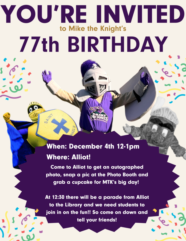Celebrate Mike the Knight’s 77th Birthday! | Saint Michael's College