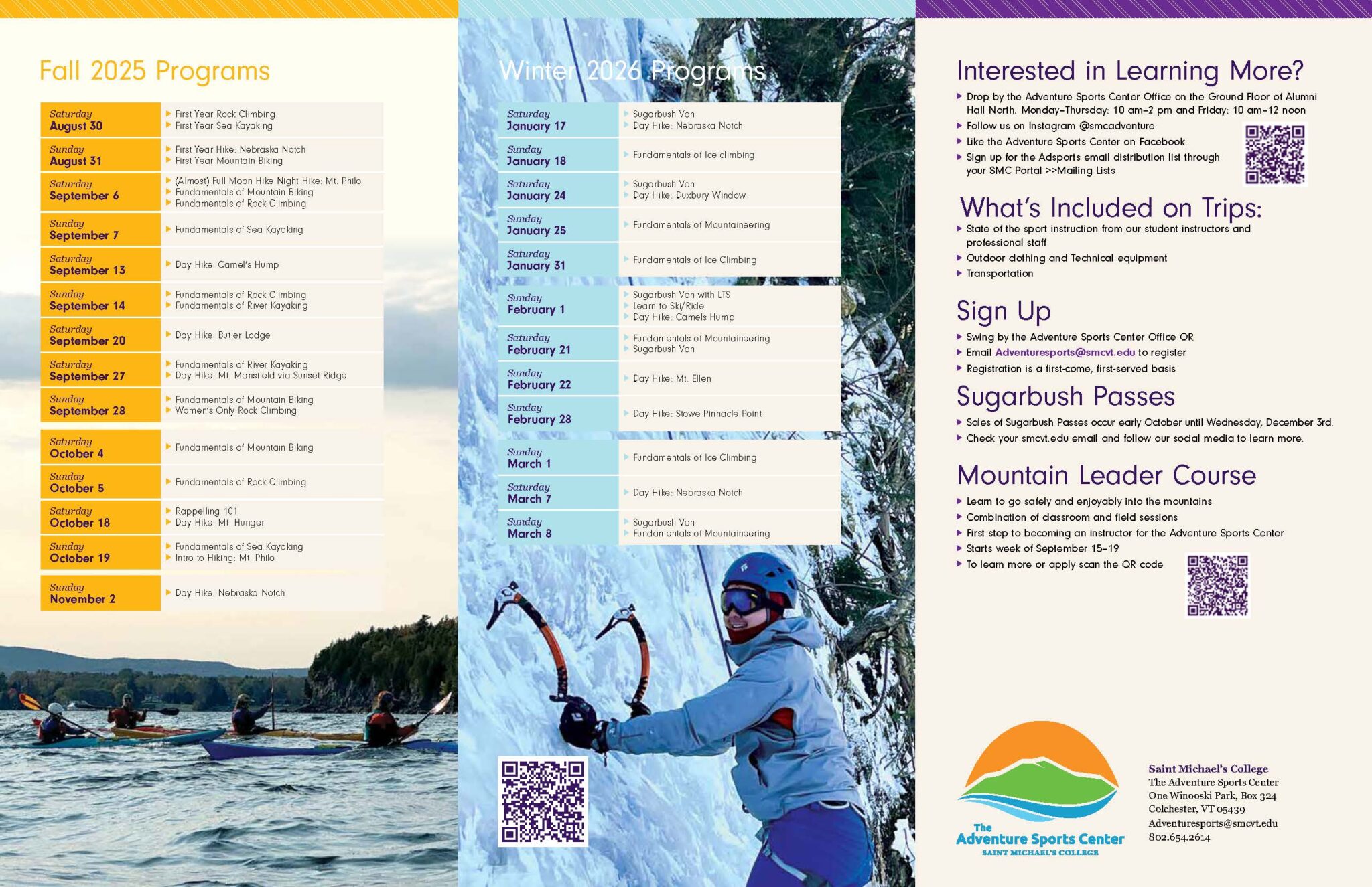 Adventure Sports Center | Saint Michael's College